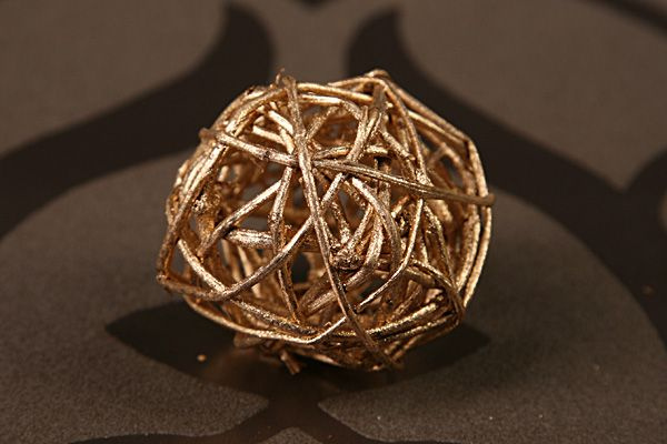 Rattan balls, gold, diameter 4-5 cm, 6 pcs/pkg | rattan CHRISTMAS ...